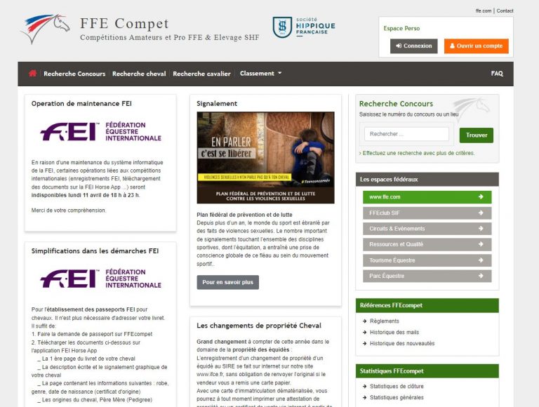 Ffecompet: un site complet pour enregistrer vos chevaux - Turf Gagnant