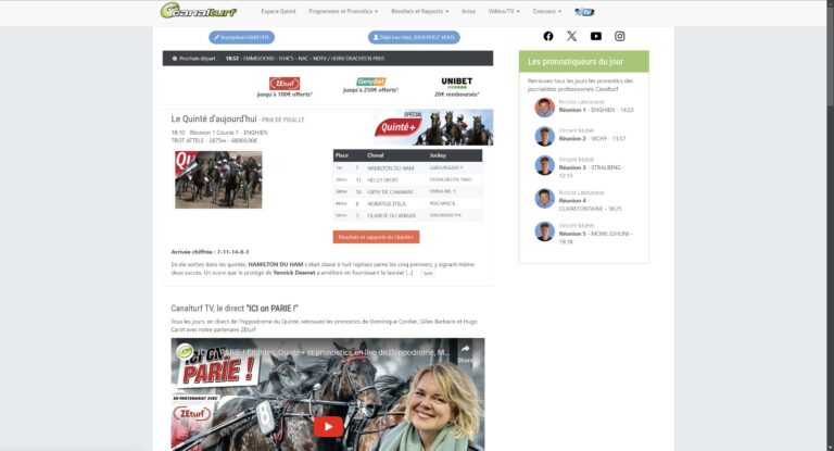 Canalturf : pronostics, résultats et conseils pour les courses ...